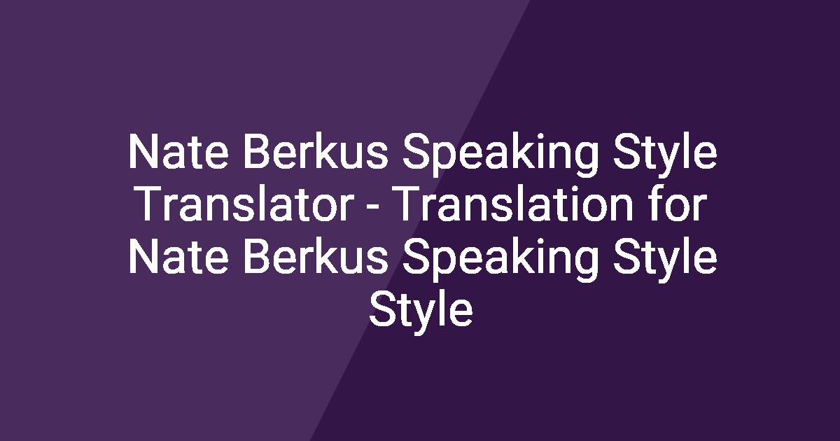 Nate Berkus Speaking Style Translator - Translation for Nate Berkus ...